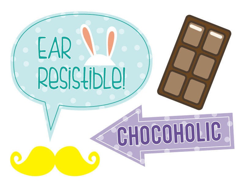 Easter Photo Booth Props Easter Bunny Props Easter Decor - Etsy