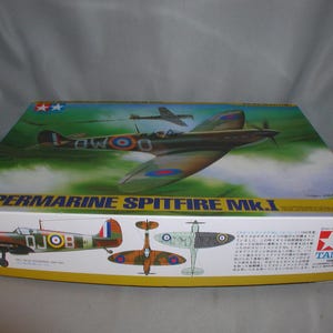 Vintage Supermarine Spitfire Mk.i Model Kit Tamiya 1/48 Scale - Etsy