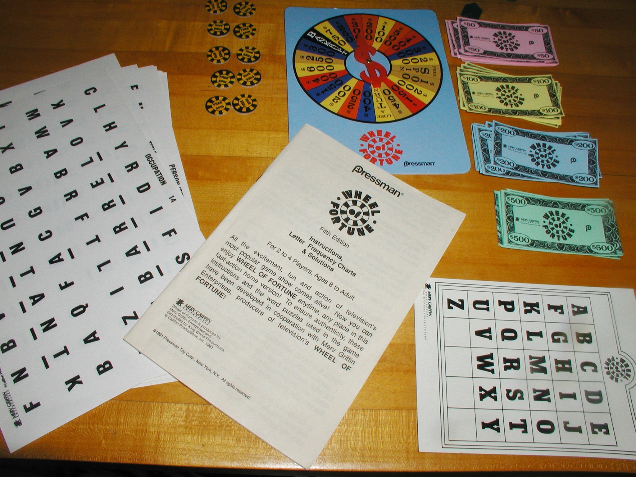 Vintage Wheel of Fortune Game - 1991 Pressman Version - Vintage Game - Etsy