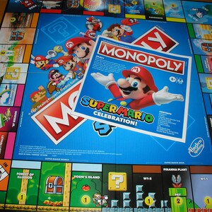 Super Mario Celebration Monopoly Game - - Etsy