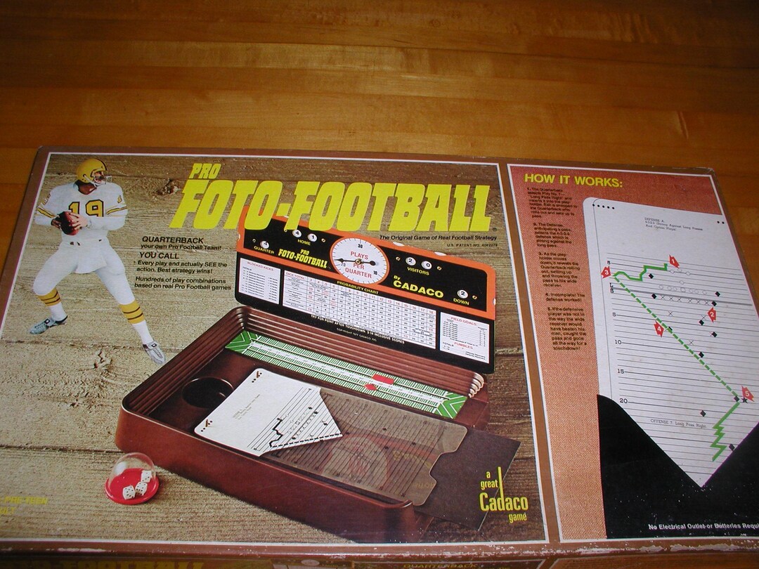 PRO FOTO-FOOTBALL (1970's), Cadaco, Complete. Vintage Game - Etsy