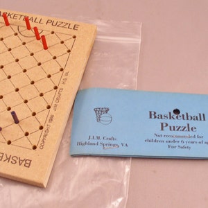 1986 BASKETBALL PUZZLE Game - J.I.M. Crafts - Vintage Game - Etsy