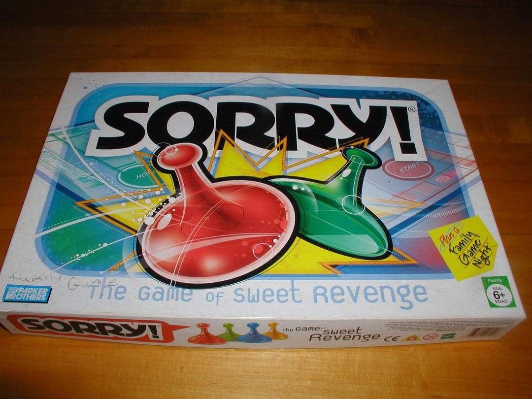 Vintage SORRY! Slide Pursuit Game by Parker Bros Complete With All ...