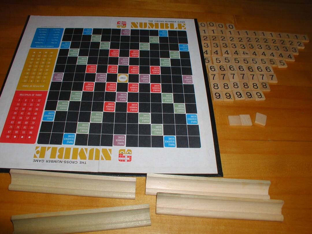 Vintage NUMBLE (like Scrabble) Game - Complete - Etsy