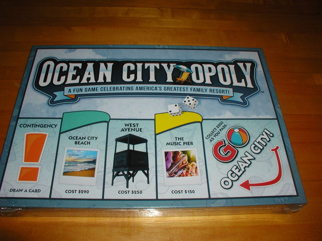 Ocean City Opoly Monopoly Game - - Factory Sealed Vintage Game - Etsy