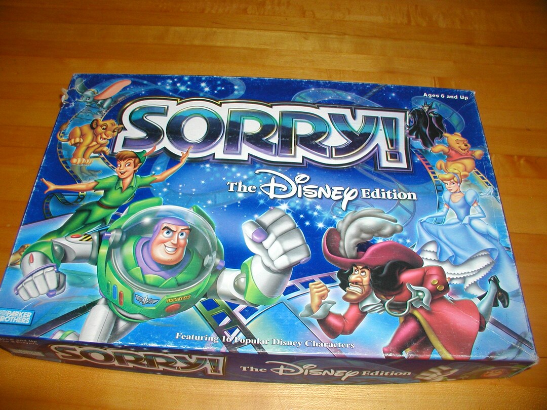 Disney Edition SORRY! Game - Parker Bros - Complete With All Character ...