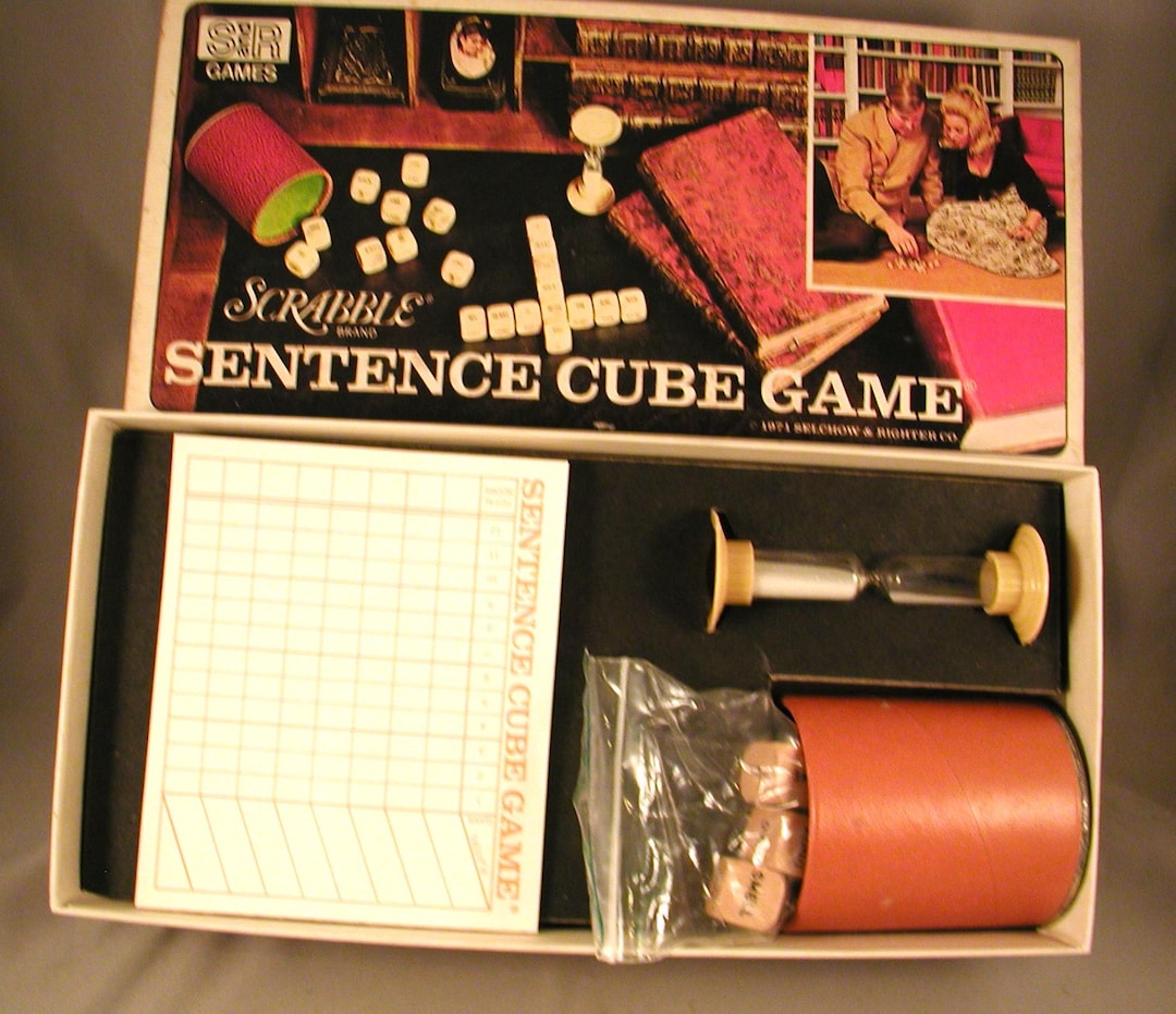 1971 SCRABBLE Sentence Cube Game - Complete Vintage Game - Etsy