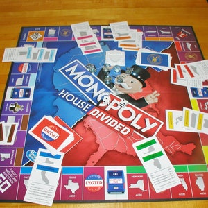 Monopoly HOUSE DIVIDED Edition Monopoly Game - Complete - Vintage Game ...