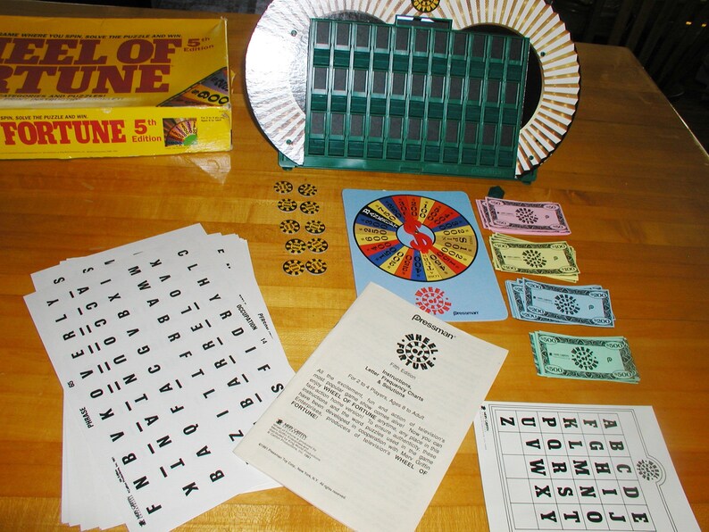 Vintage Wheel of Fortune Game - 1991 Pressman Version - Vintage Game - Etsy