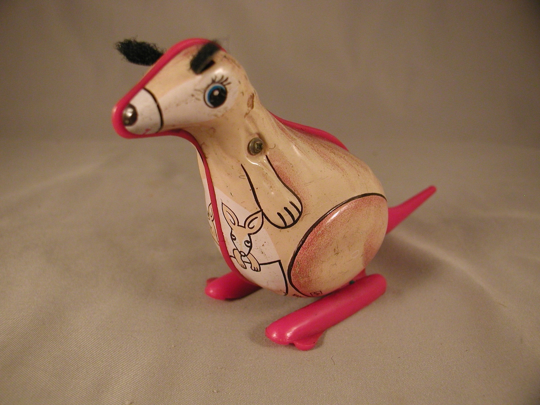 Vintage 1950s Tin Kangaroo Japan yone Wind up Excellent - Etsy