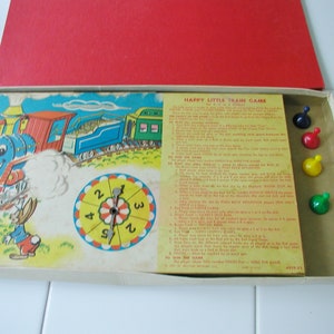 1957 the Happy Little Train Game - Milton Bradley 4959 - Vintage Game ...