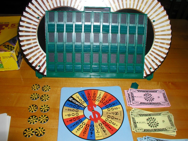 Vintage Wheel of Fortune Game 1991 Pressman Version - Etsy