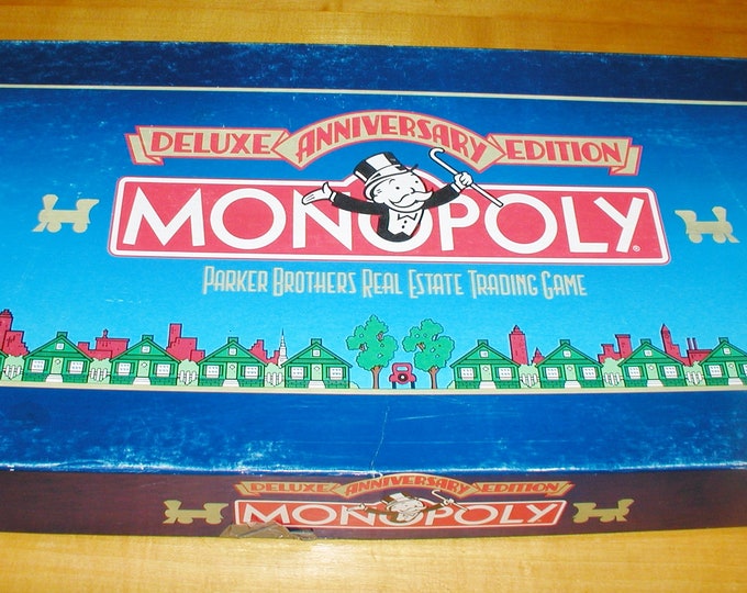 1984 MONOPOLY Deluxe Anniversary Edition Game Complete Vintage Game - Etsy