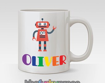 Robot Coffee Mug | Etsy