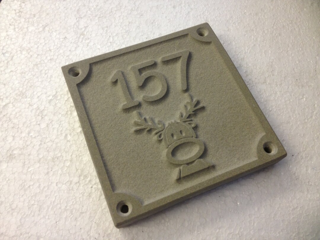 Relief Engraved Honed Sandstone House Sign, Deeply Engraved to Your ...