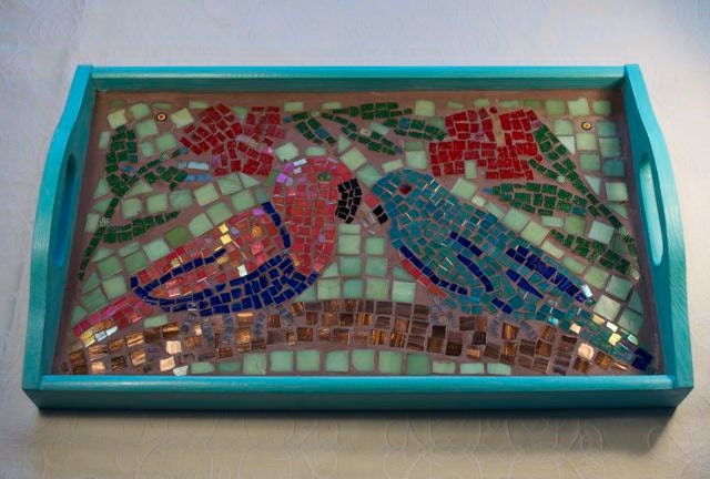 Parrots Mosaic Tray - Etsy