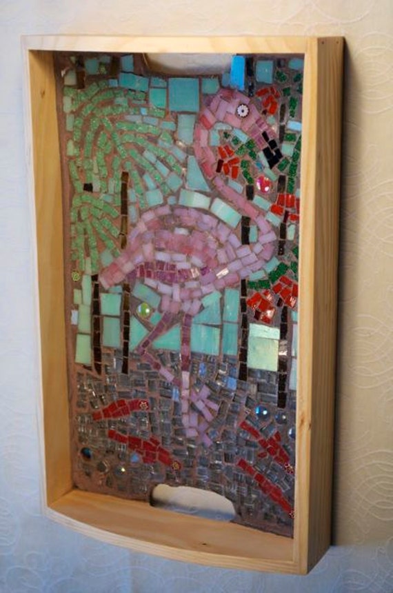 Flamingo Mosaic Tea Tray - Etsy