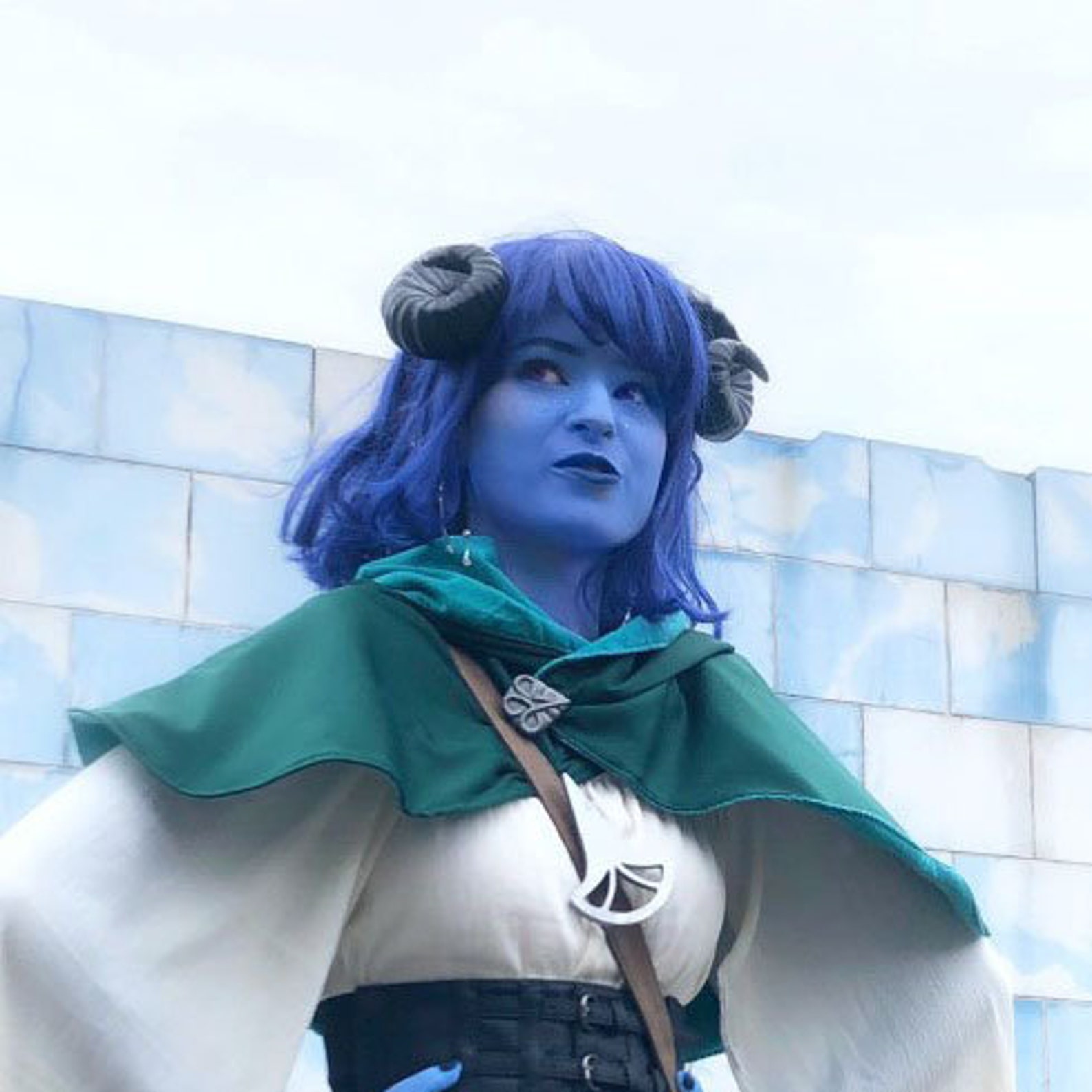 Small Curled Jester Style Horns | Etsy