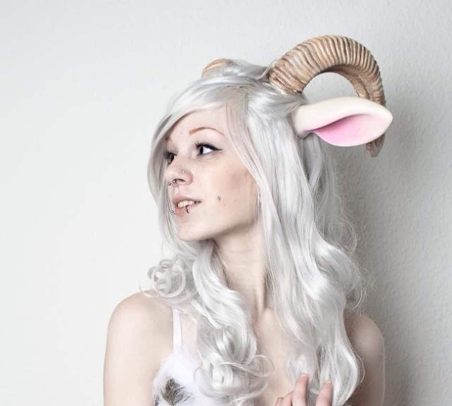 Revised Ram Horns Adjustable on Headband - Etsy