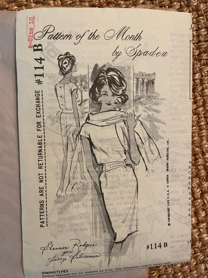 Vintage 1960s SPADEA Sewing Pattern Evening Dress Gown Jerry Silverman ...