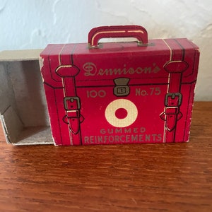 Vintage DENNISON'S Dennison Desk Set -LOT (10) BOXES Mini Gummed Labels ...