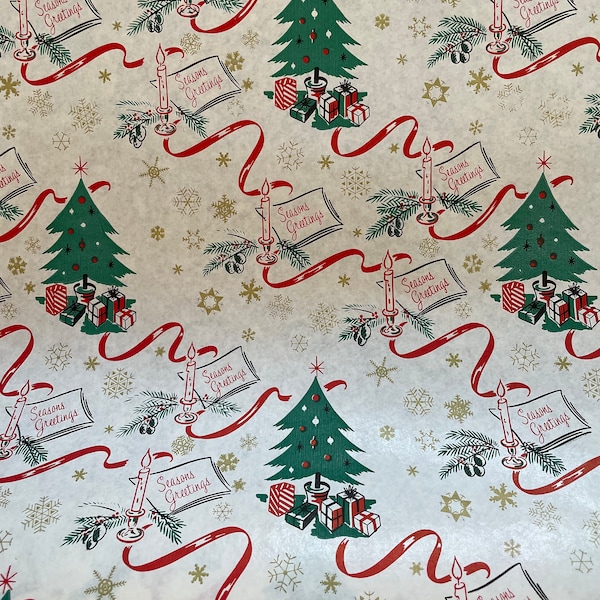Vintage Christmas Wrapping Paper - Etsy
