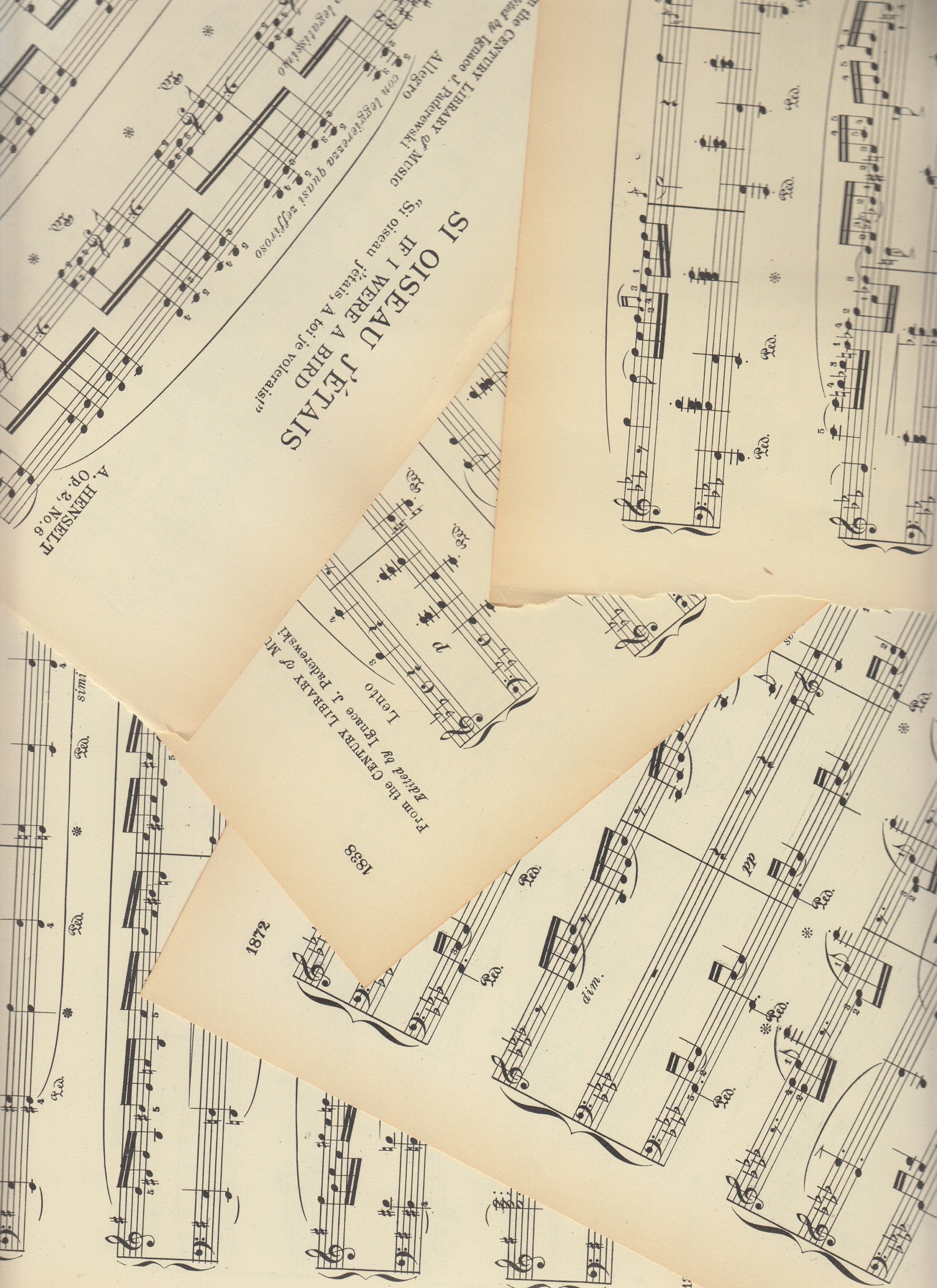 French Sheet Music Background *digital Download* - Etsy