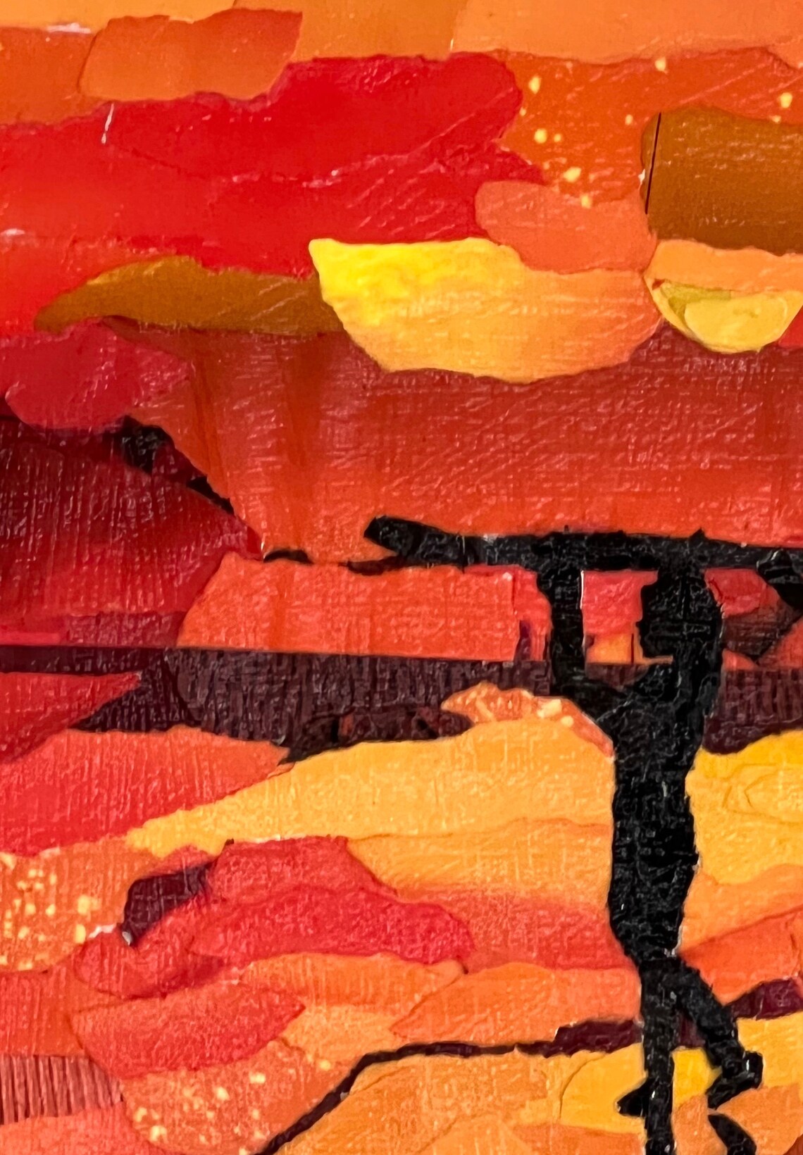 Surfer Girl at Sunset Torn Paper Collage Perfect Gift for - Etsy