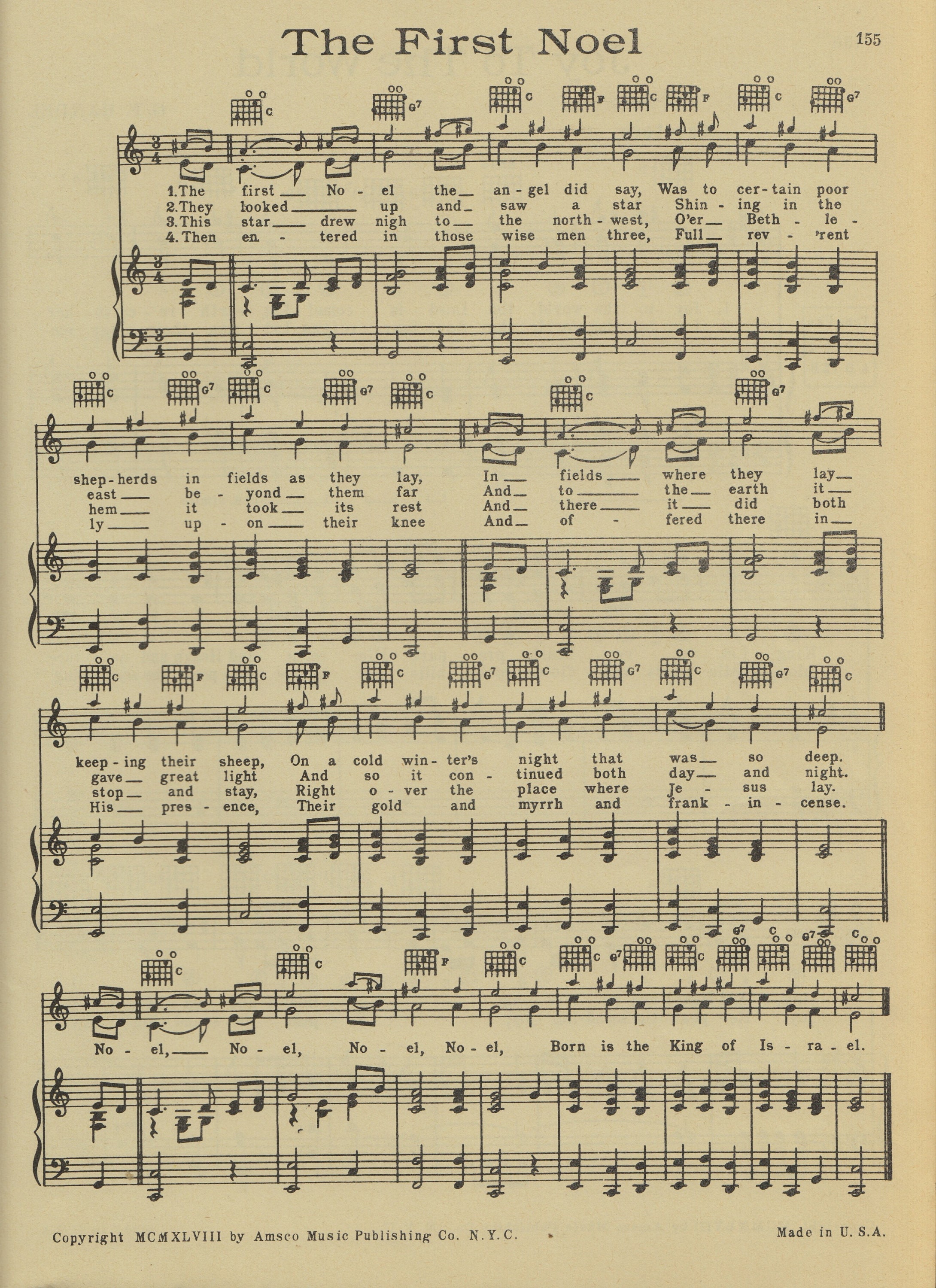 Vintage Christmas Carol Sheet Music: 4 Title Pages (digital Download ...