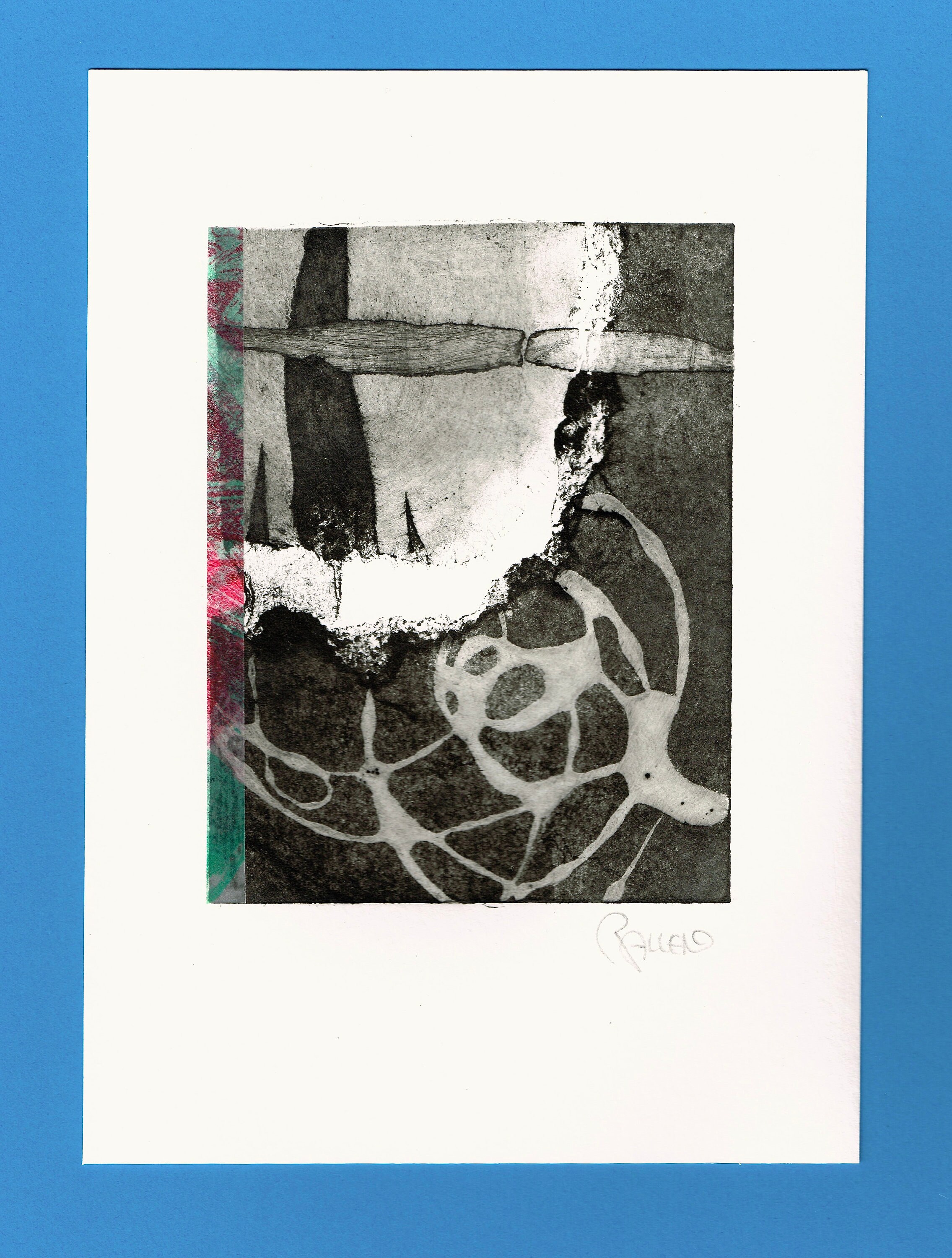 Abstract Lines Collagraph Print - Hand Printed, Strange New Universe - Etsy