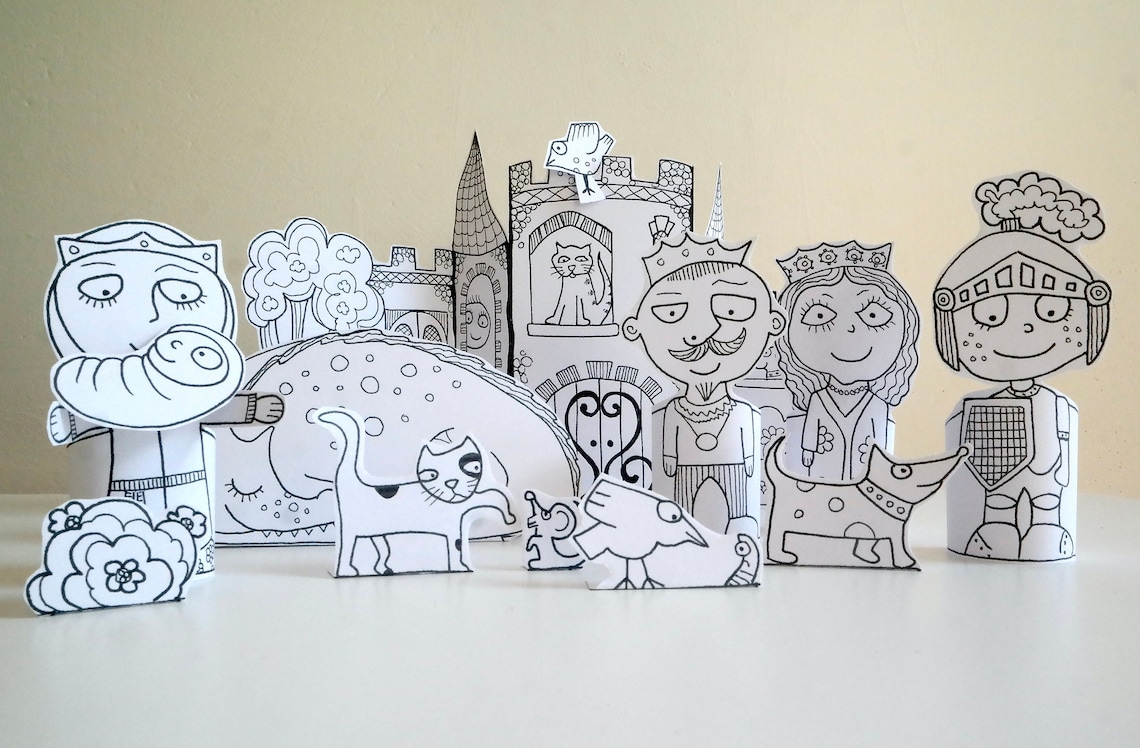 Build a Kingdom, Paper Castle Printable Activity Sheets , Instant ...