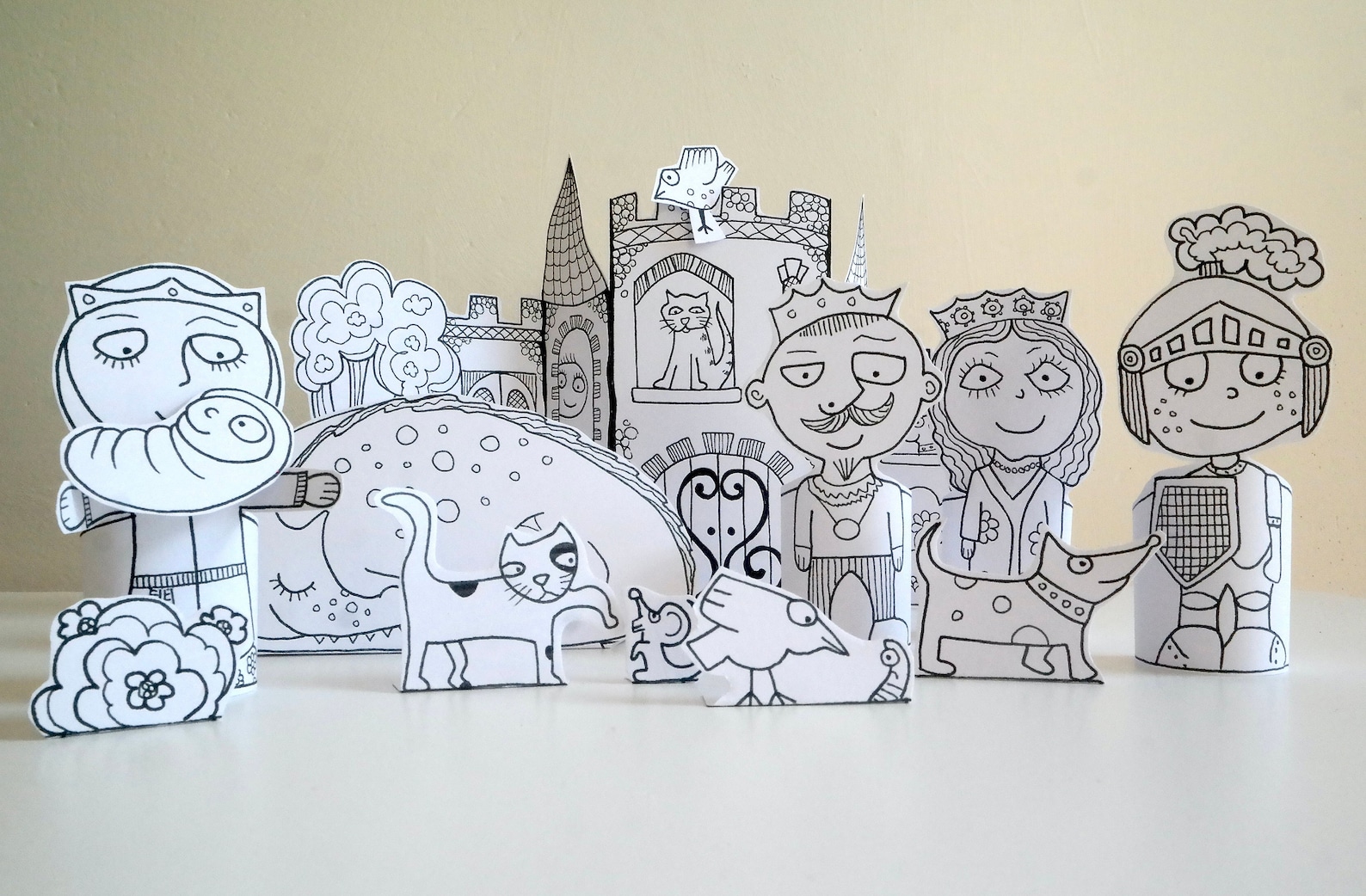 Build a Kingdom, Paper Castle Printable Activity Sheets , Instant ...