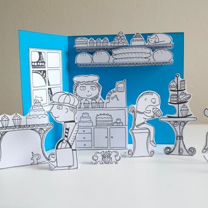 La Patisserie, Printable Activity Sheets , Instant Download Colour, Cut ...