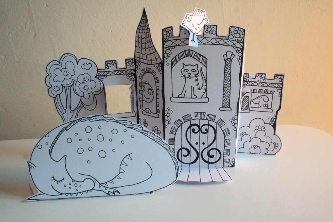 Build a Kingdom, Paper Castle Printable Activity Sheets , Instant ...
