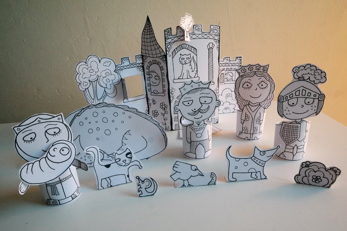 Build a Kingdom, Paper Castle Printable Activity Sheets , Instant ...