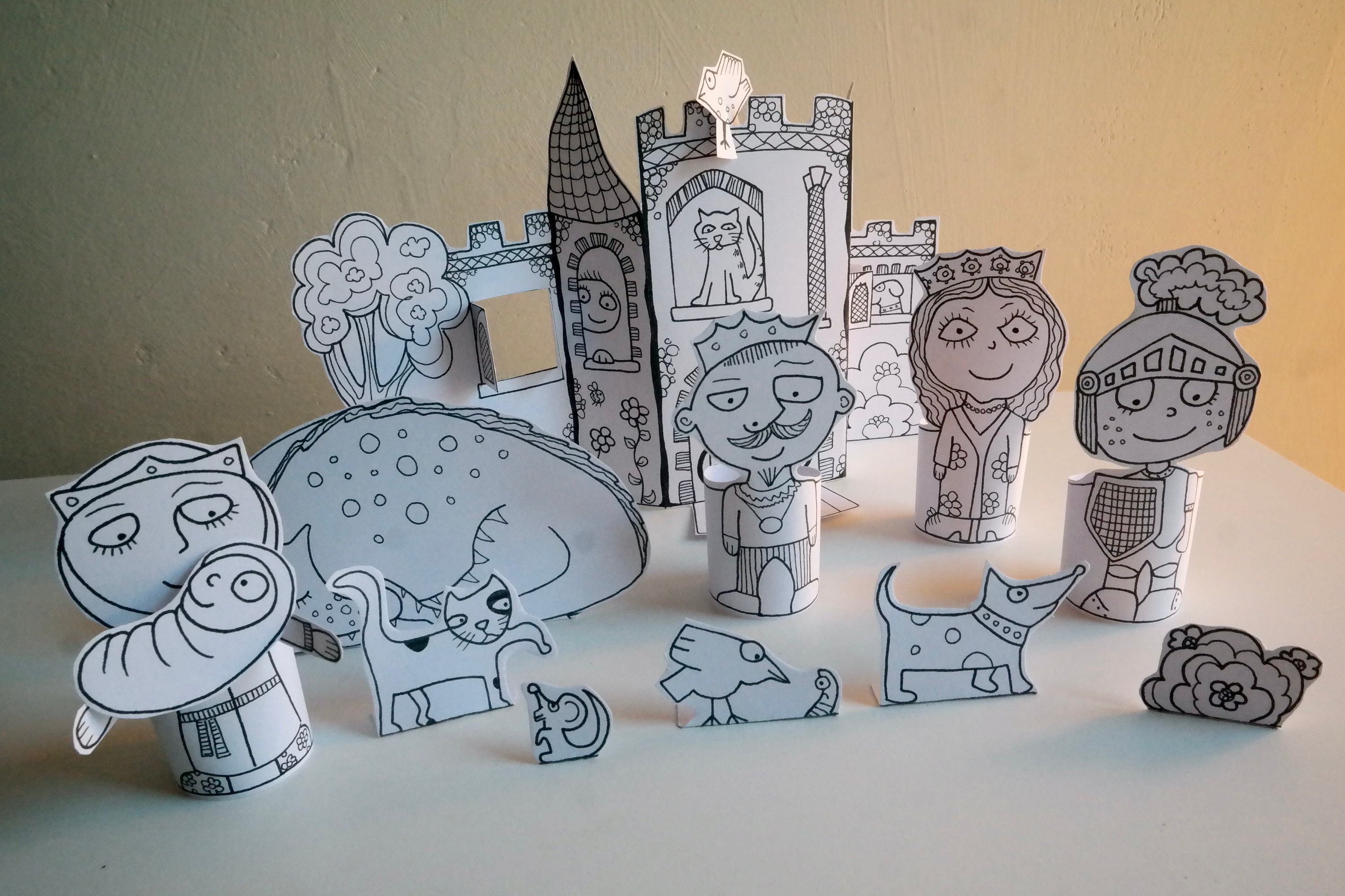 Build a Kingdom, Paper Castle Printable Activity Sheets , Instant ...