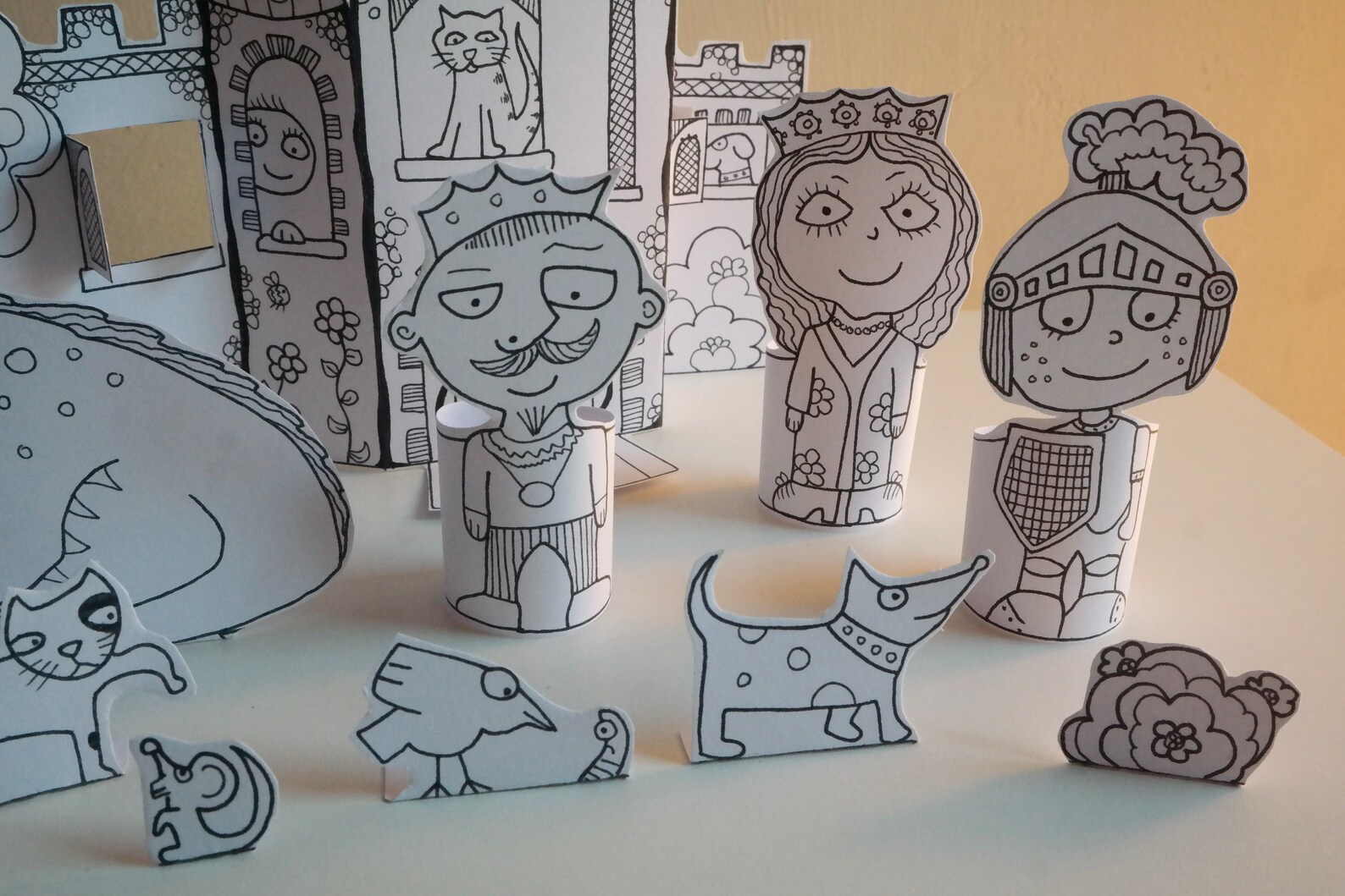 Build a Kingdom, Paper Castle Printable Activity Sheets , Instant ...