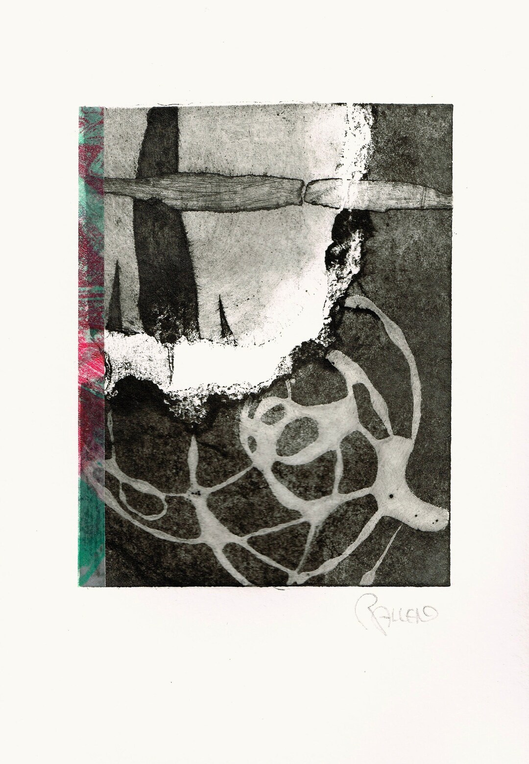 Abstract Lines Collagraph Print - Hand Printed, Strange New Universe - Etsy