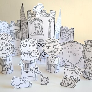 Build a Kingdom, Paper Castle Printable Activity Sheets , Instant ...