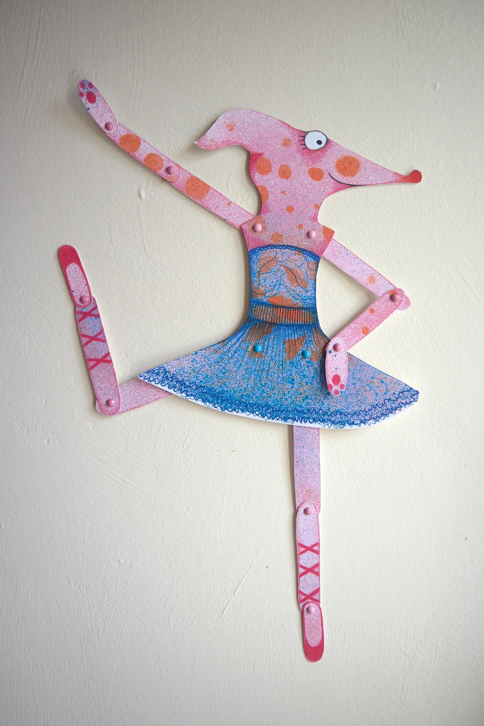 Ballerina Dog, Articulated Doll Activity Card Pattern, Instant Download ...