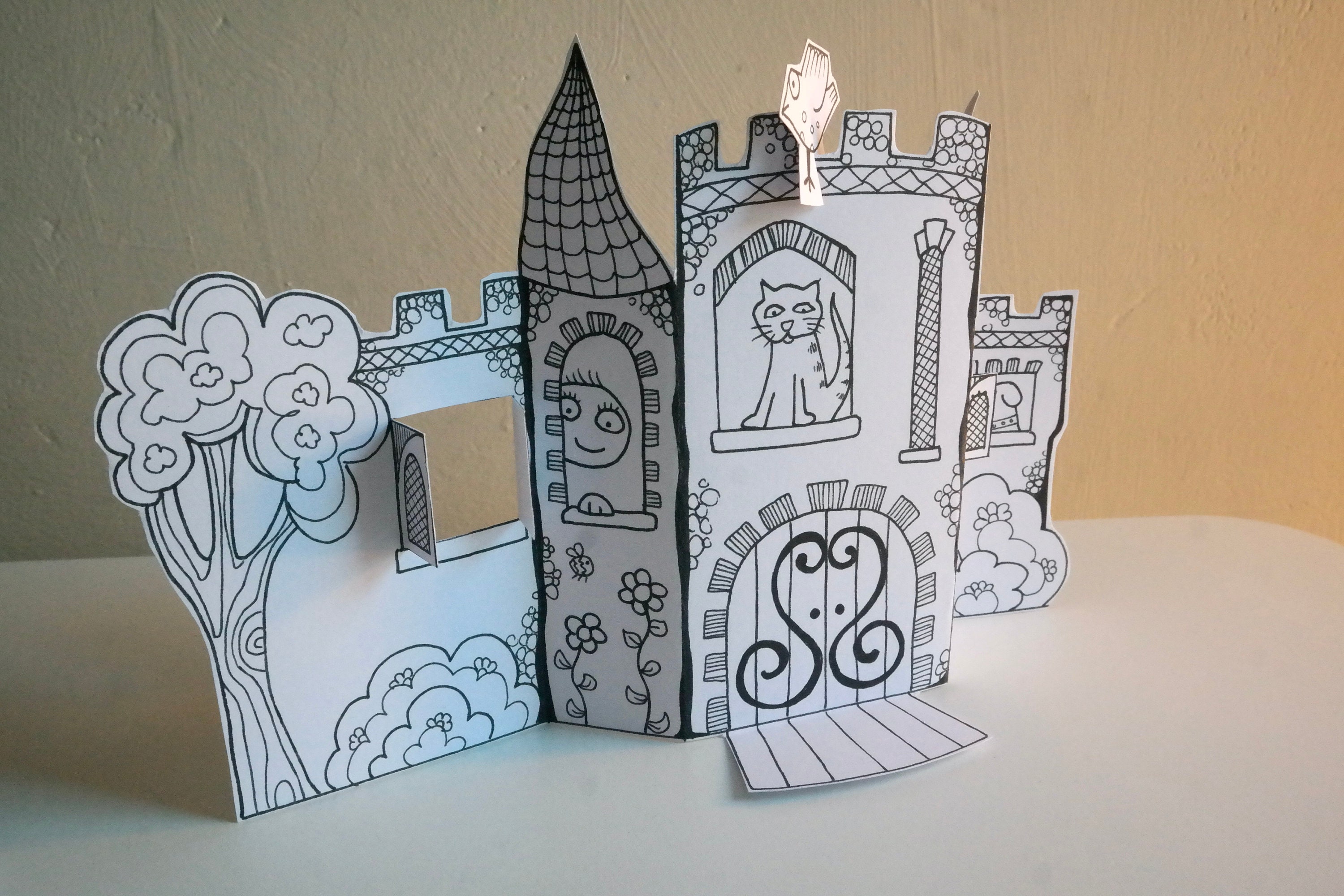 Build a Kingdom, Paper Castle Printable Activity Sheets , Instant ...