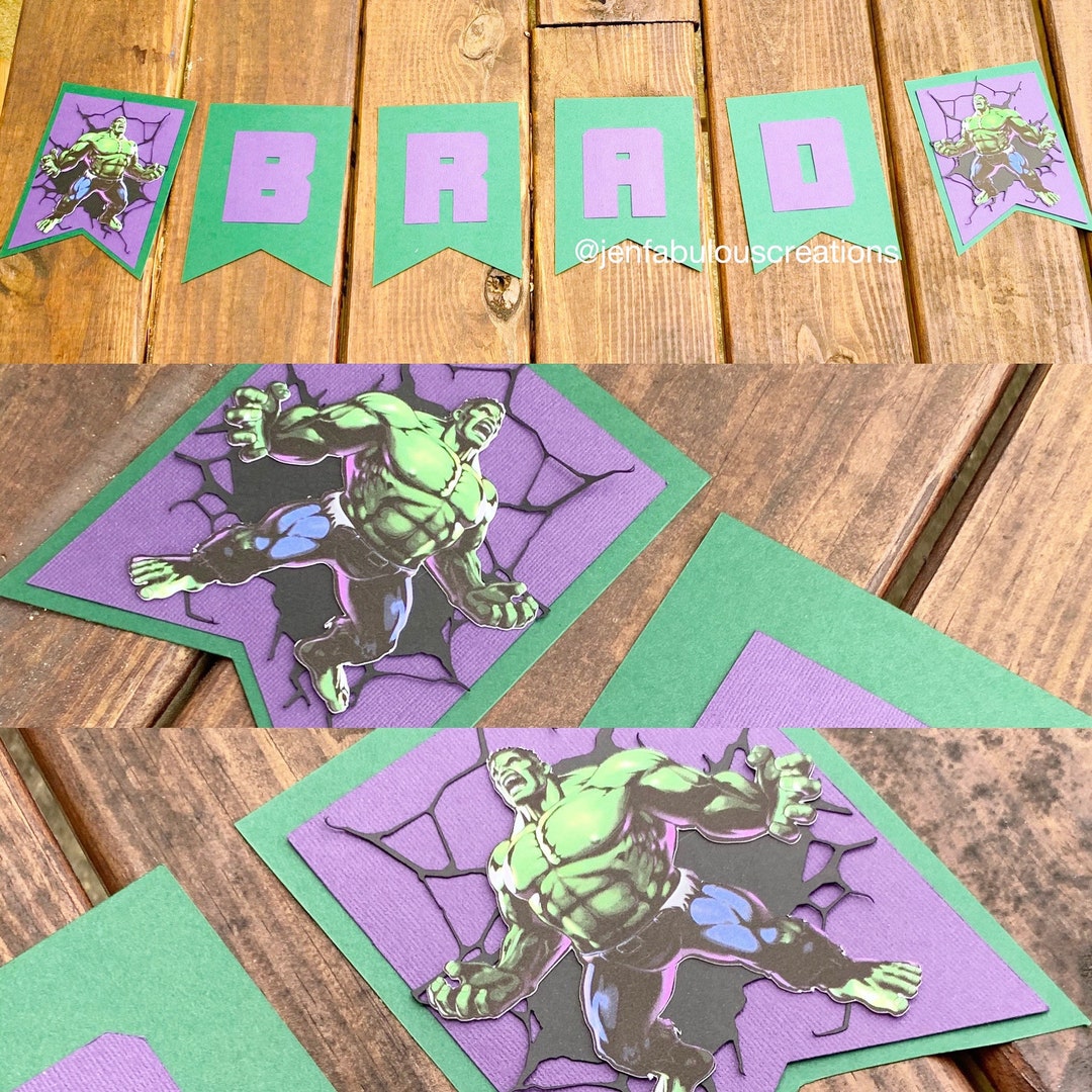 Hulk Birthday Banner, Incredible Hulk, Hulk Smash Happy Birthday ...