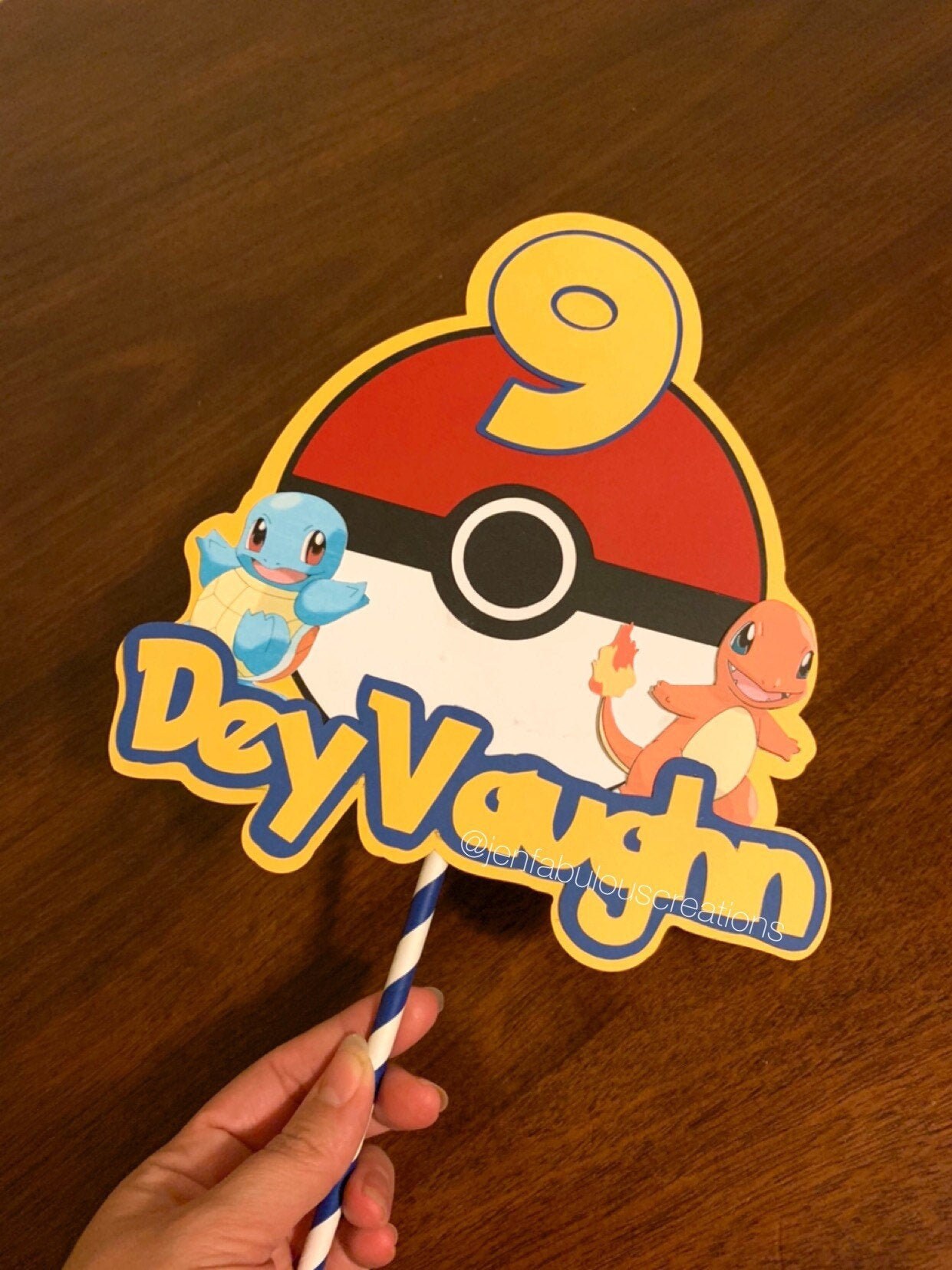 Pokémon Cake Topper Pokeball topper Pikachu Squirtle | Etsy