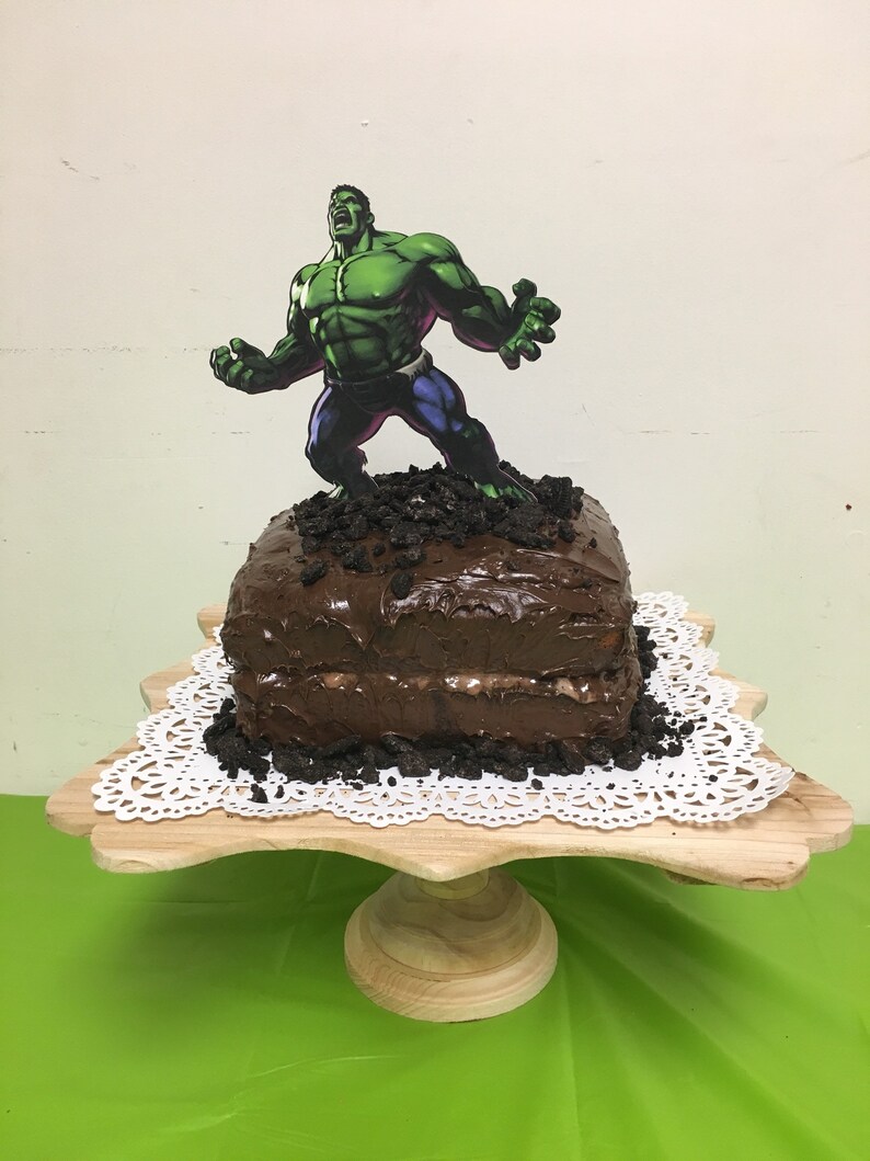 Incredible Hulk Cake Topper Hulk Smash Topper Marvel Topper - Etsy