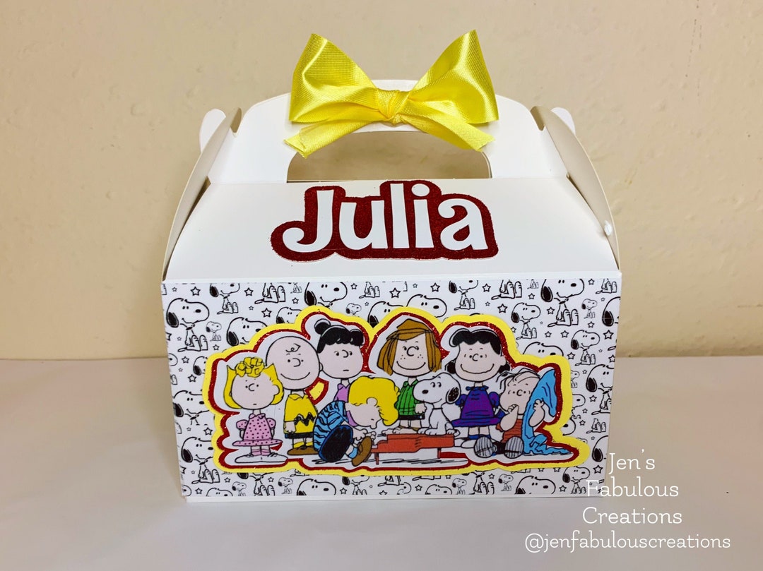 Charlie Brown Inspired Favors, Snoopy & Charlie Brown Favor Boxes ...