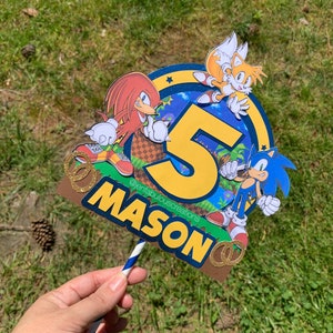 Sonic the Hedgehog Cake Topper Sonic Topper Sonic Birthday - Etsy