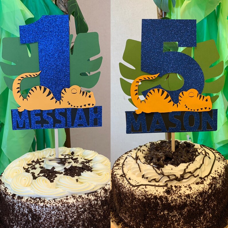 Dinosaur Themed Cake Topper Dinosaur Birthday Dino | Etsy