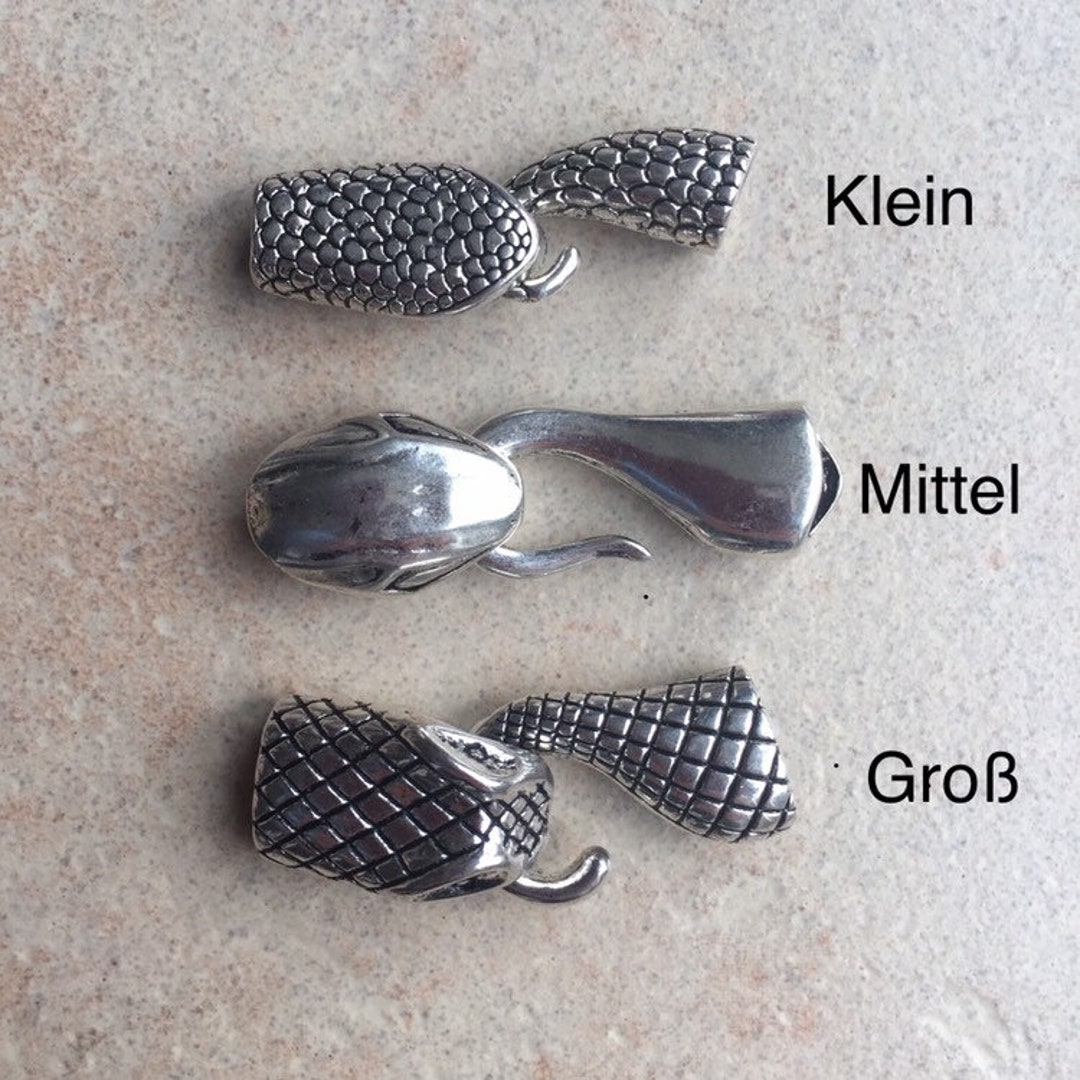 Snake Clasp Clasp Leather Strap Clasp Tibetan Silver - Etsy
