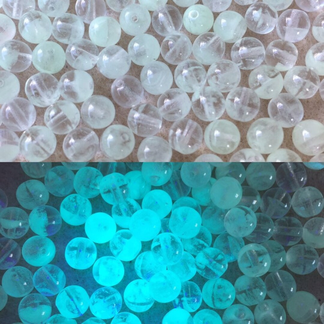 50 Pcs. Glass Beads Round 6 Mm Beads Crystal Transparent Glass ...