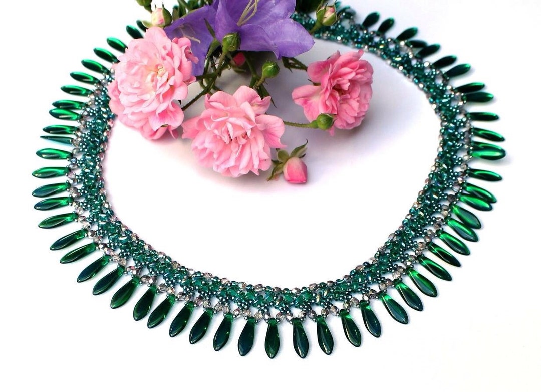 PDF Instructions Necklace ''daphne'' Beading Tutorial Pattern Ebook ...